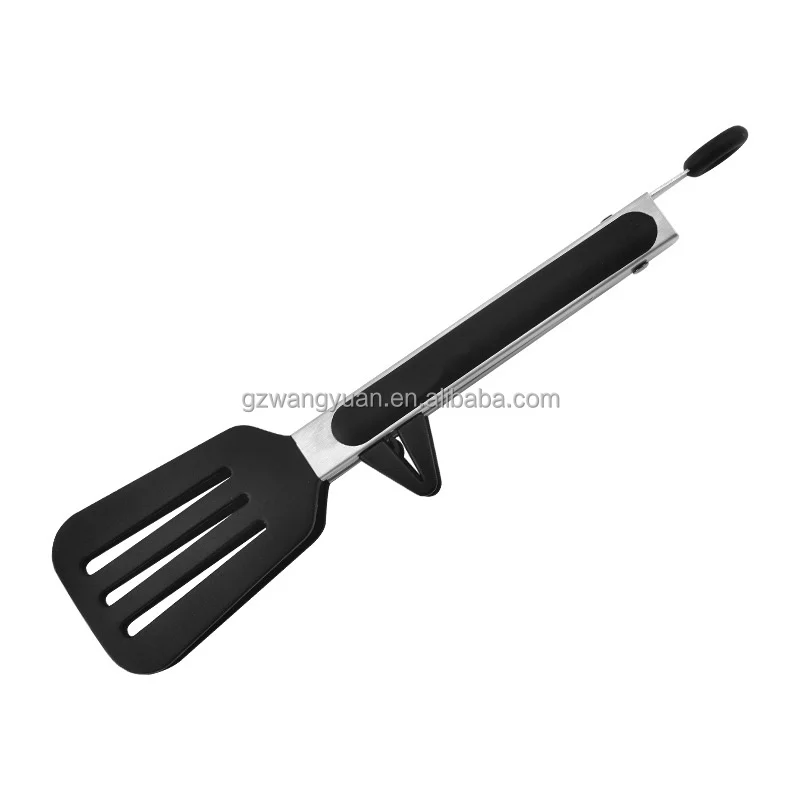 9 Inch Stainless Steel Kitchen Silicone Serving Tongs Heat Resistant ...