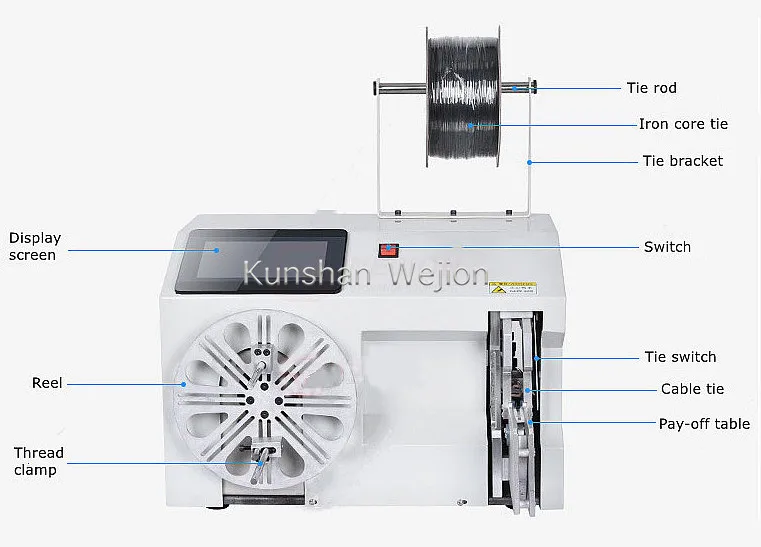 Touch Screen Cable Winding Tying Machine Machine Can Be Winding Around ...