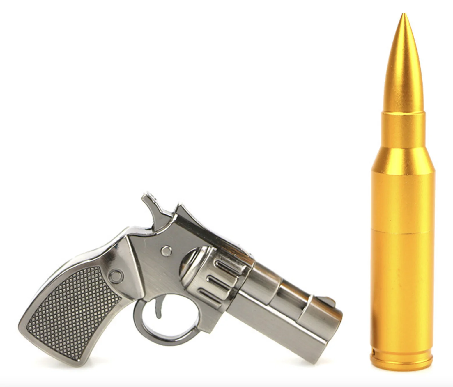 Metal Copper Gun Shape USB Flash Drive - 4GB to 16GB