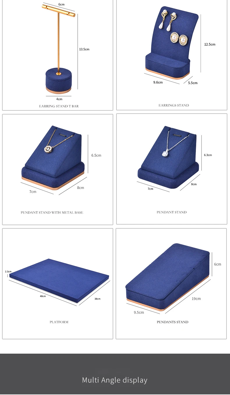 Jinsky Jewelry Display Stands - Elegant Microfiber