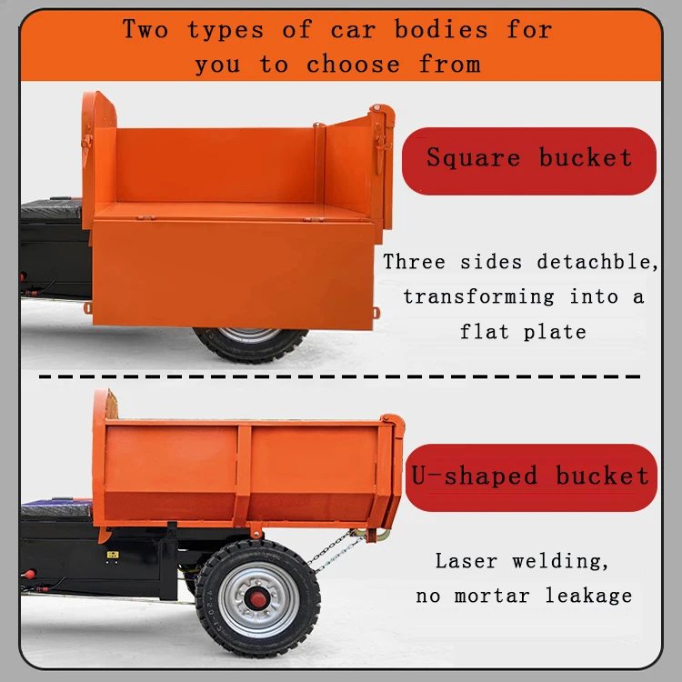 1000 Kg Construction Wheelbarrows - Heavy Duty Electric Power