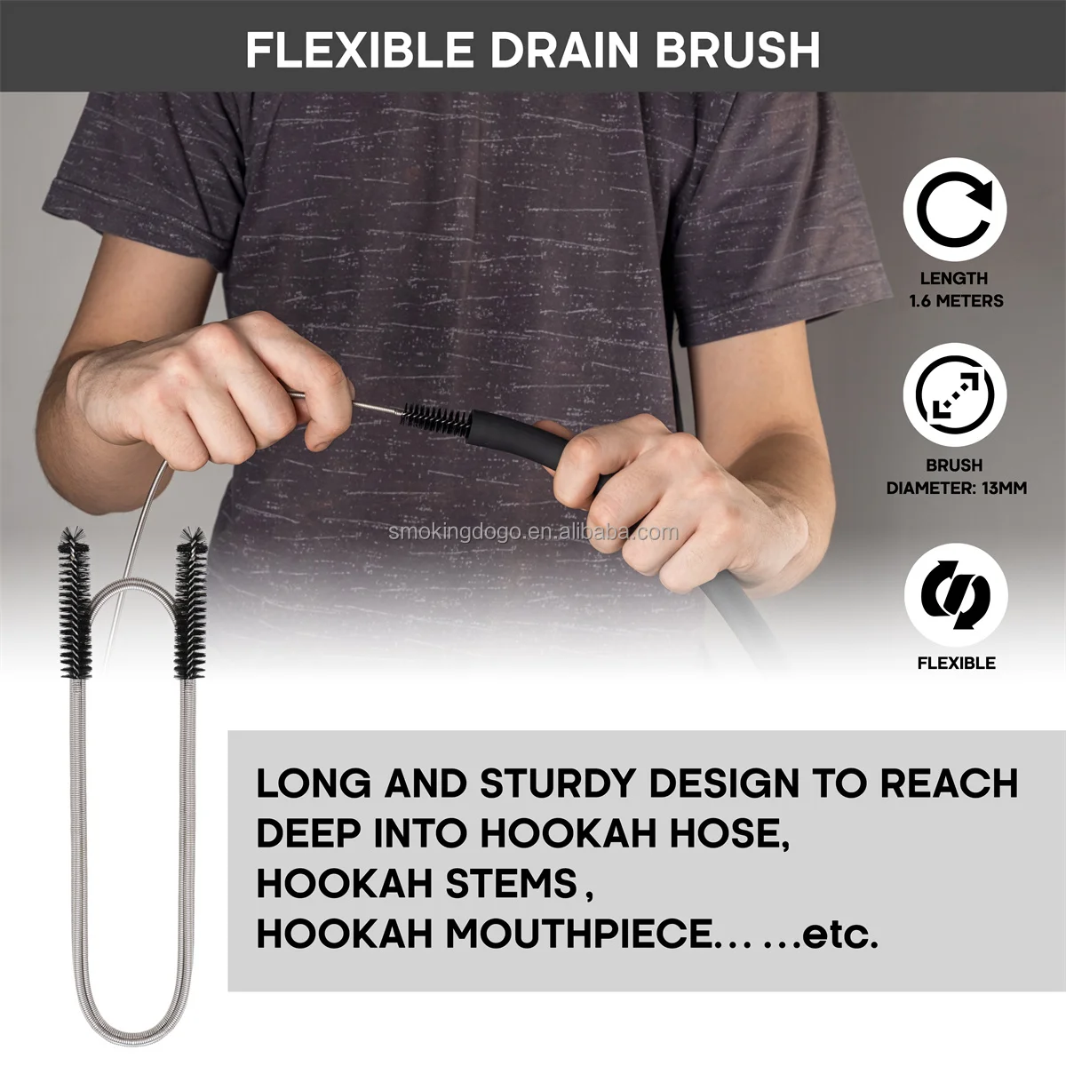 Yimi Hookah Cleaning Brush Set Shisha Brush Kit For Cleaning Vases ...