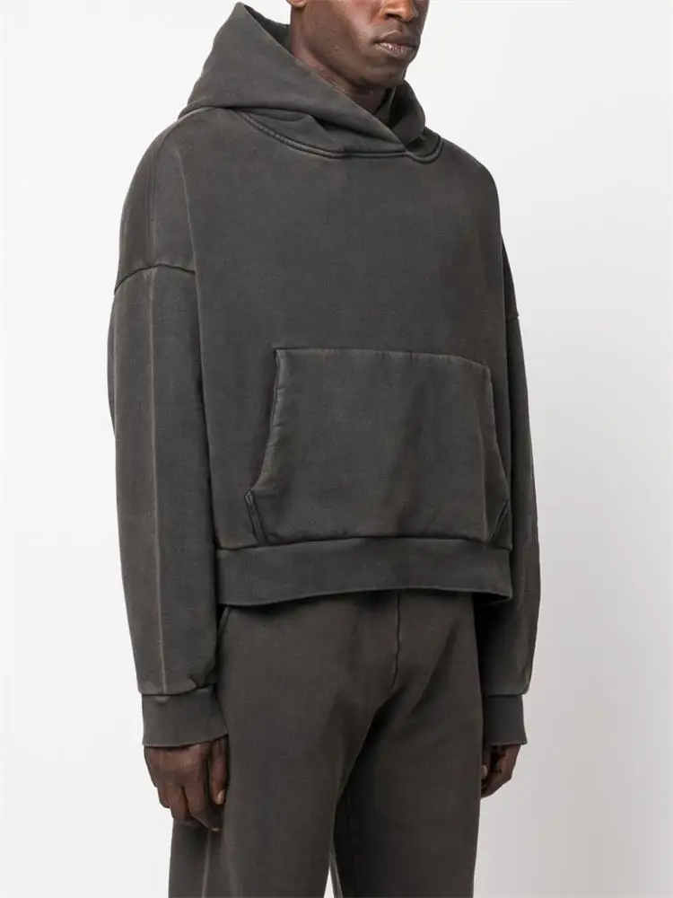 Boxy Heavyweight Hoodie - YALI Men's Oversized French Terry