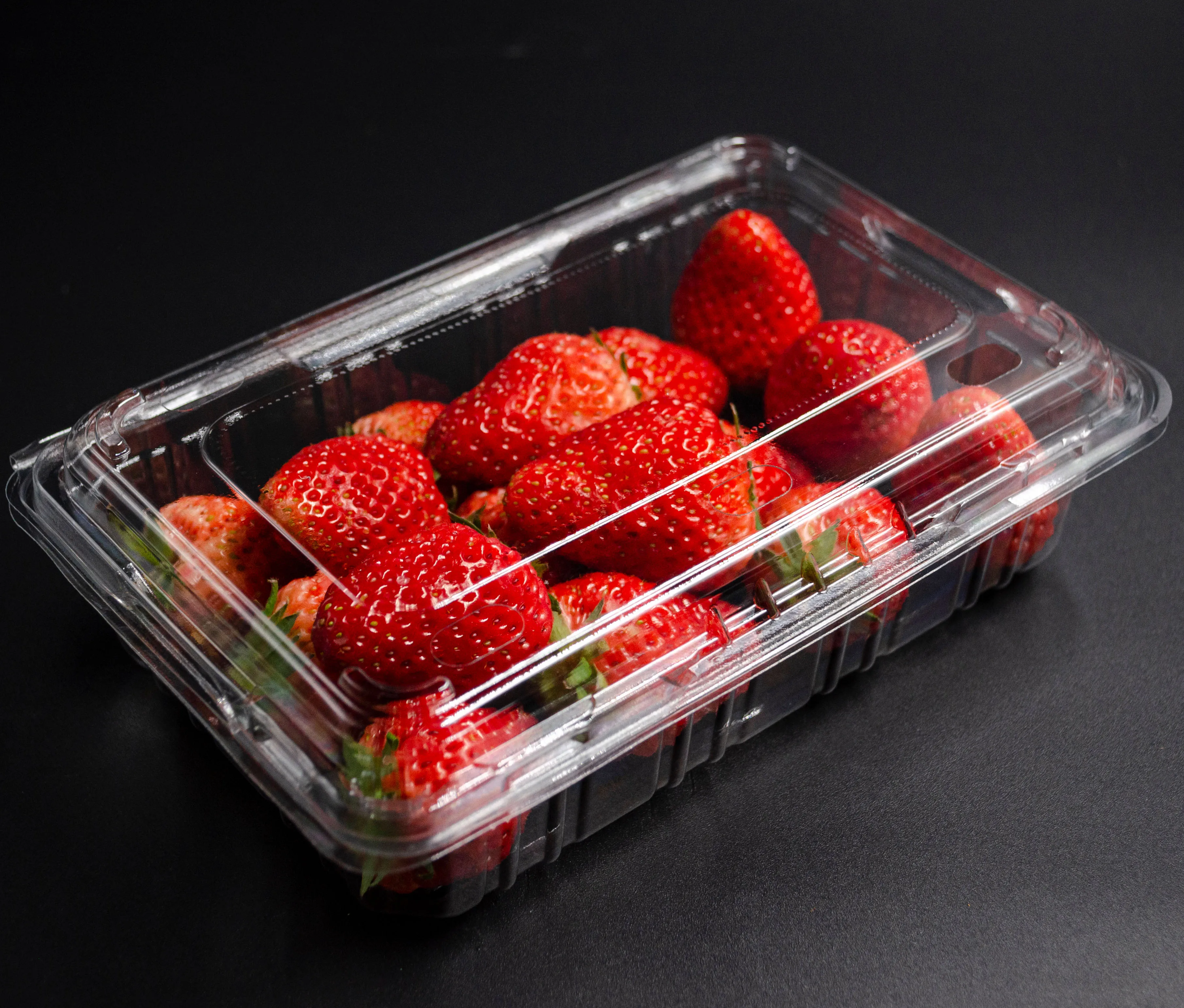 RPET Grape Strawberry Boxes Food Grade Recyclable Disposable Fruit Food ...