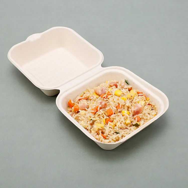 Eco Friendly Ecopack Bagasse Food Container Biodegradable Burger Box ...