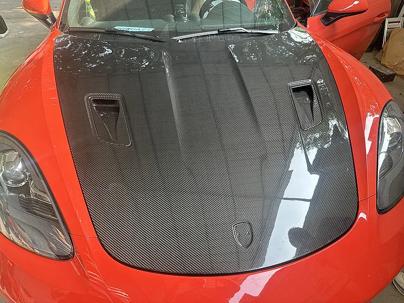 Dry Carbon Fiber PD RS Style Engine Cover Hood for Porsche 718 981 991 ...