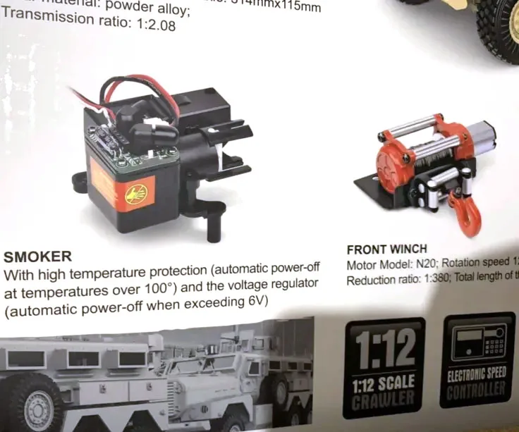 Hengguan TRASPED HG P602 - 1/12 6X6 Explosion Truck RC Model