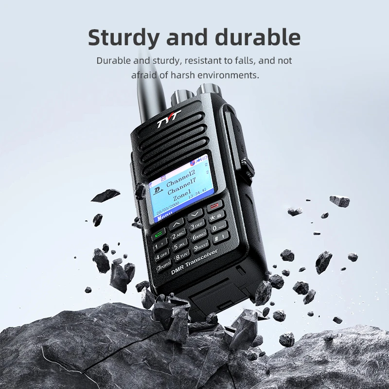 MD-UV390 Handheld DMR Digital Mobile Radio Walkie Talkie UHF VHF FM ...