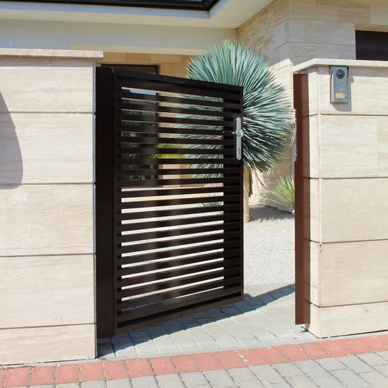 Latest Outdoor Main Gate Designs Modern Private Metal Aluminum ...