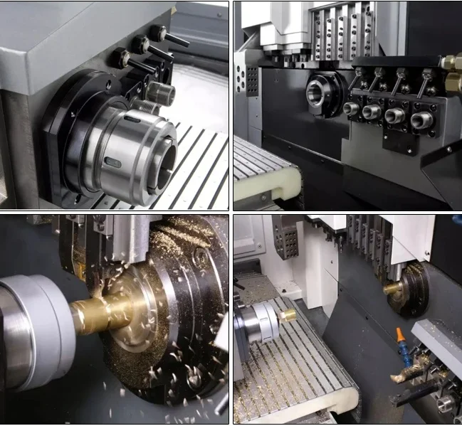 Rotary Turning Cnc Lathe Turning Machine Small Cnc Automatic Two ...