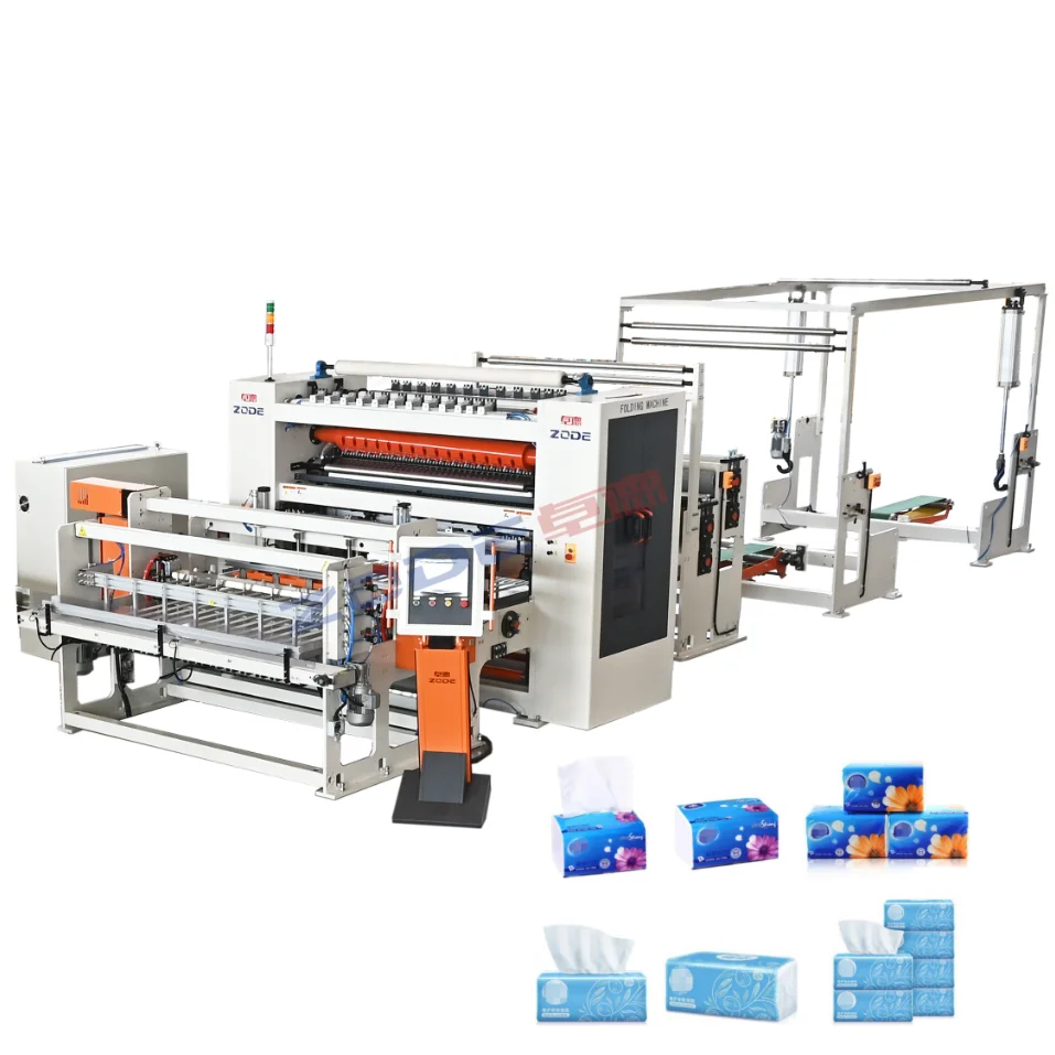ZD-V7L Facial Tissue V-fold Production Line Automatic 130m Tissue V ...