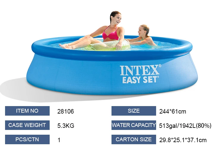 INTEX 28106NP Easyset Pool - 244cm X 61cm Round Swimming Pool