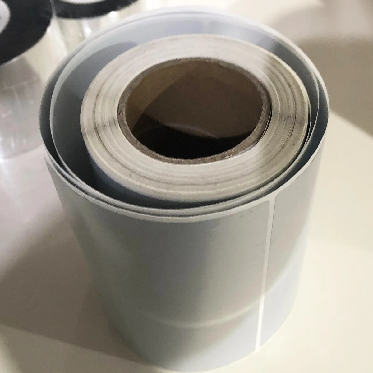 Small Matte Silver Advertising Logo Labels Waterproof Transparent PVC ...