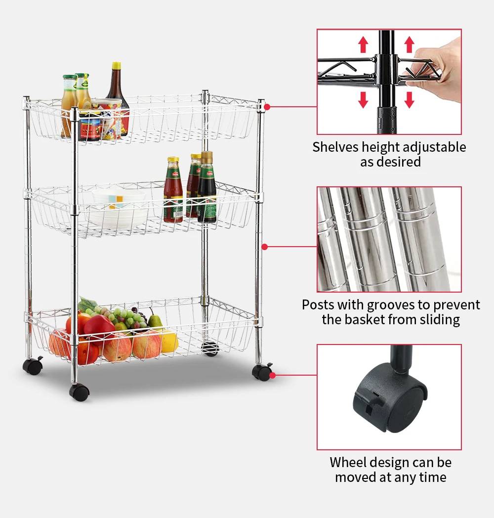 Wholesale 3 Tier Storage Rack Kitchen Storage Organizer Good Price ...