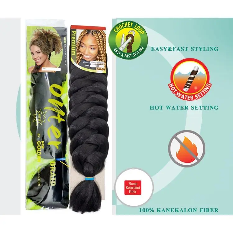 Hot Selling Queen Synthetic Ombre Prestretched Jumbo Attachment For ...