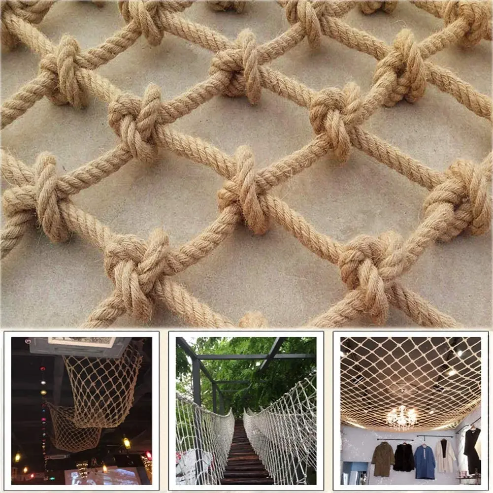 Hemp Rope Railing Stairs Netting Kids Safety Netting Manila Garden ...