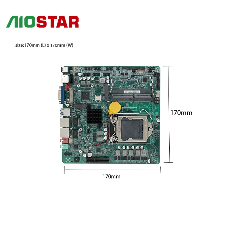ITX Industrial Motherboard Intel 6th Gen LGA1151 Pentium/Celeron/I3/I5/I7 Series for Double ...