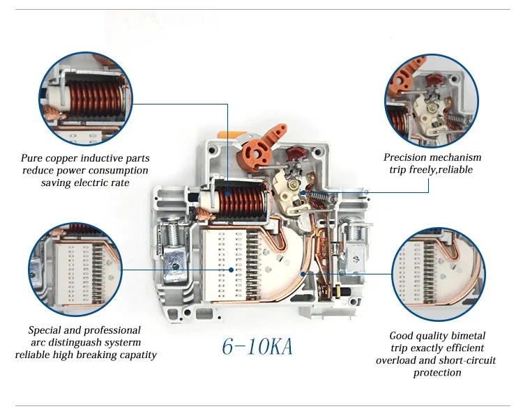 2p Rccb 63a C63 Residual Current Circuit Breaker Ce Cb Elcb Type F362 ...