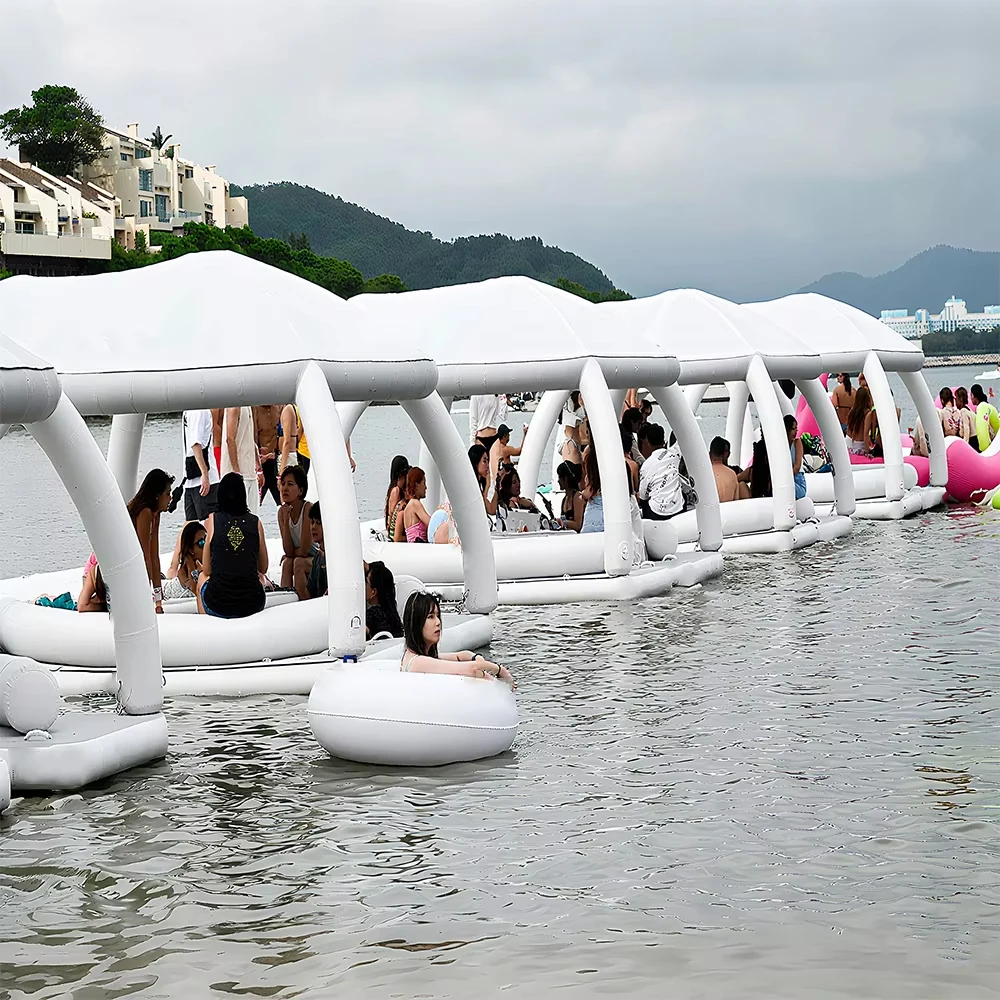 Floating Dock Platform Raft Inflatable Floating Island for Pool Party ...