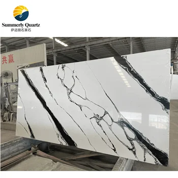 Summerly Calacatta Panda Quartz Stone Kitchen Countertop Quartz Slab ...