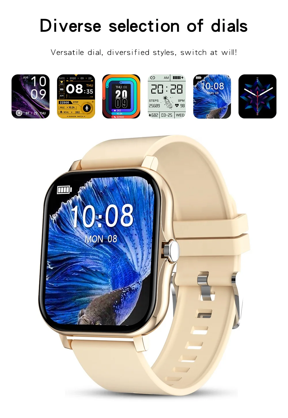 Alibaba Hot Products Smart Watch for Waterproof Watch Smartphone