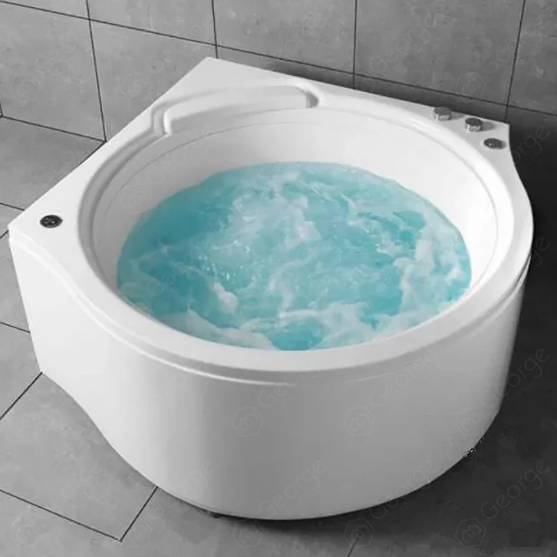 Corner Round Whirlpool Massage Bath American Style Waterfall Jets ...
