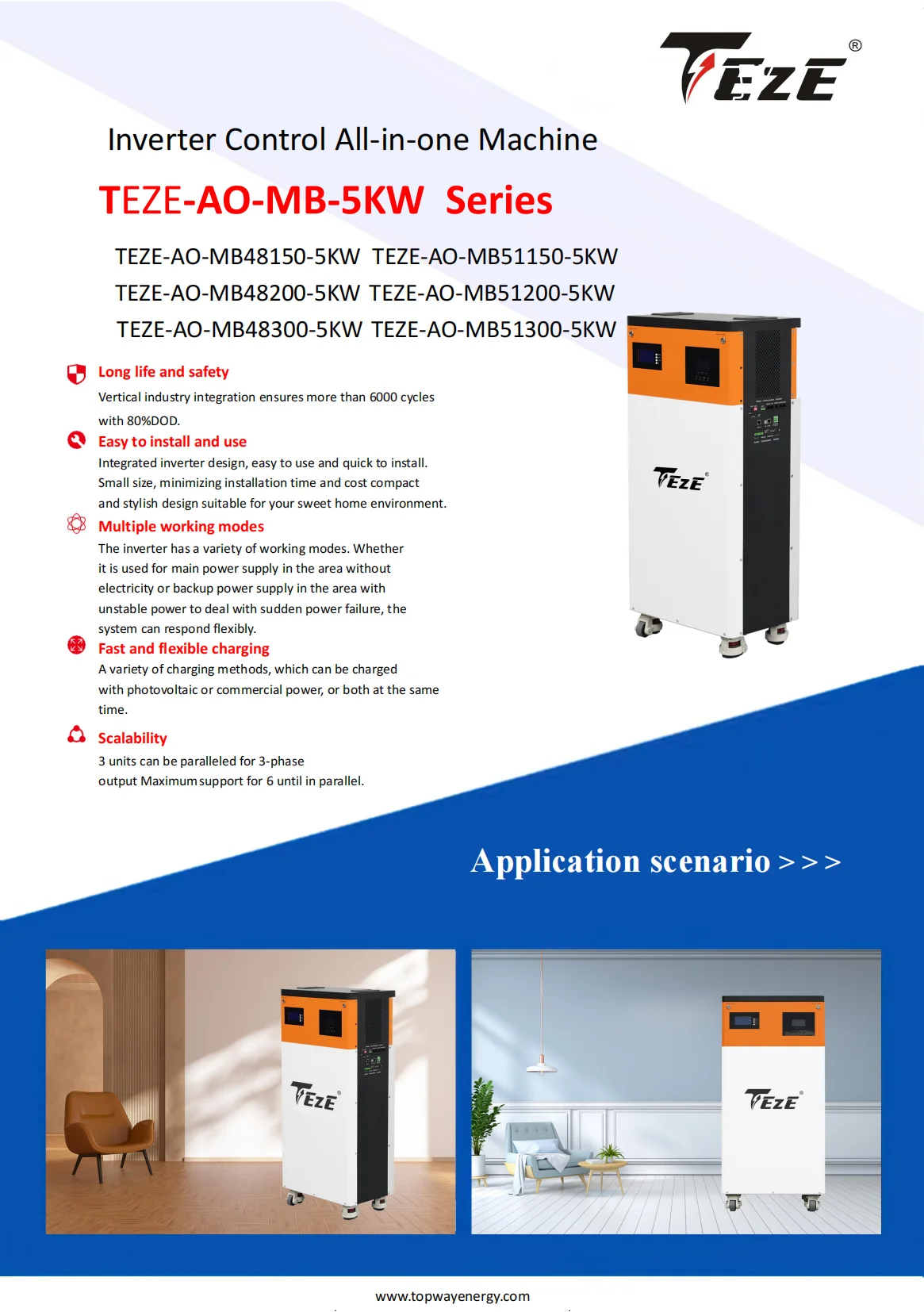 All-in-One 15kWh Solar Home Battery System with 5kW Inverter - Off Grid ...