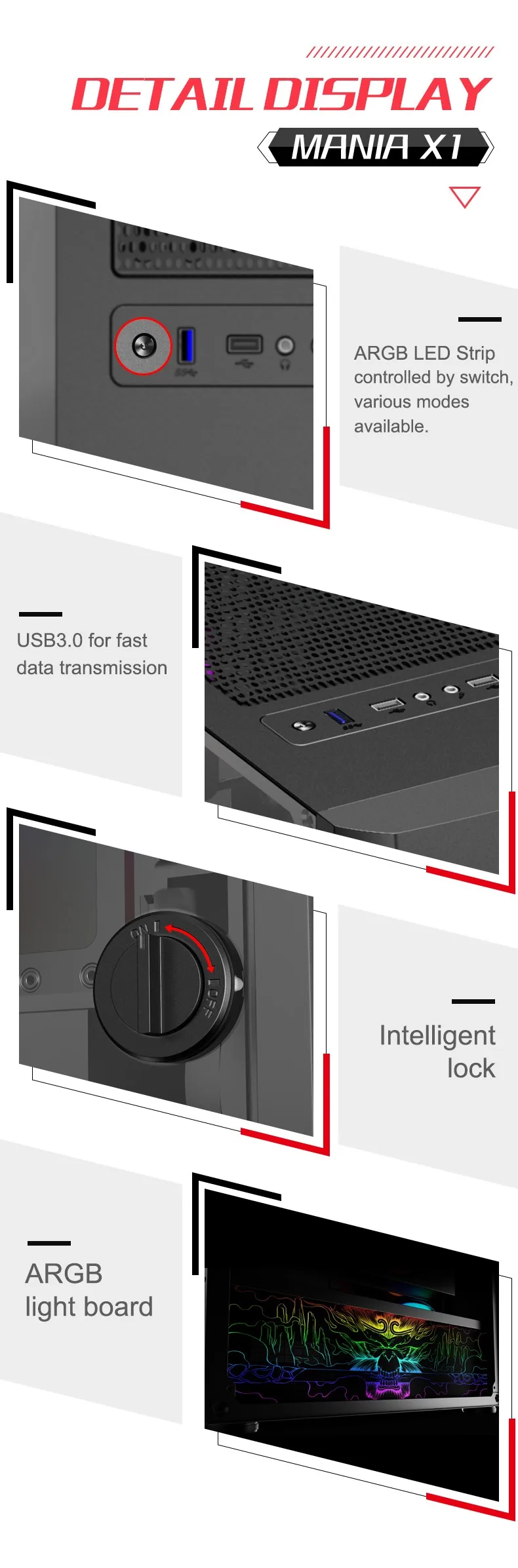 Soeyi Oem Custom E-atx Vertical Acrylic Mid Tower Computer Gaming Case ...