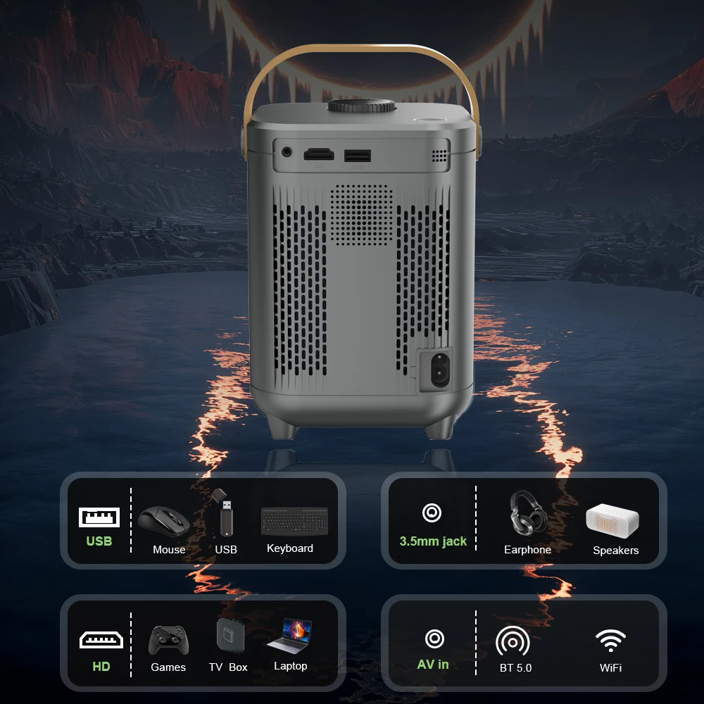 Android Mini Projector - Transpeed S1 Smart 4K Portable