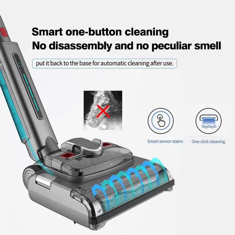Latest Design Cordless Vacuum Cleaner Mop Brush Head Wet And Dry For ...