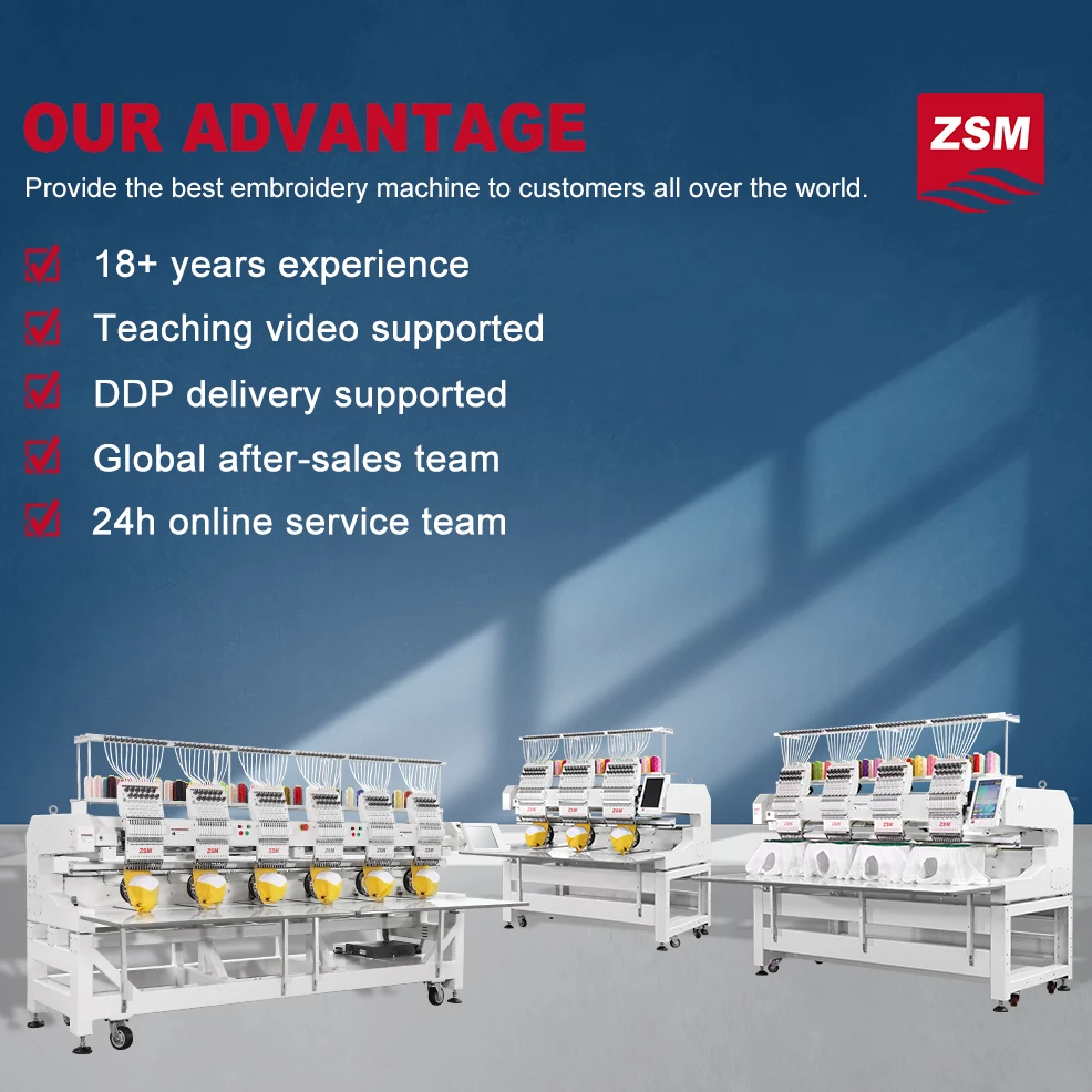 Multifunction 6 Head Embroidery Machine Commercial Computerized ...