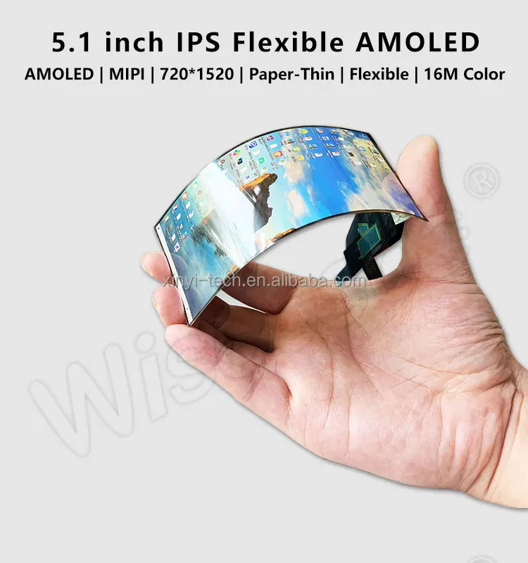 Wisecoco 5.1inch Flexible OLED Display - 720x1520 Resolution
