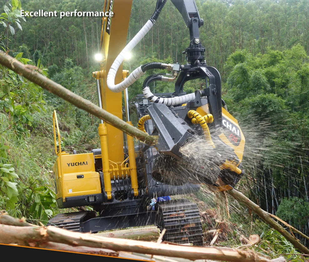 YUCHAI Tree Harvester YCF35 - Efficient Wood Chipping