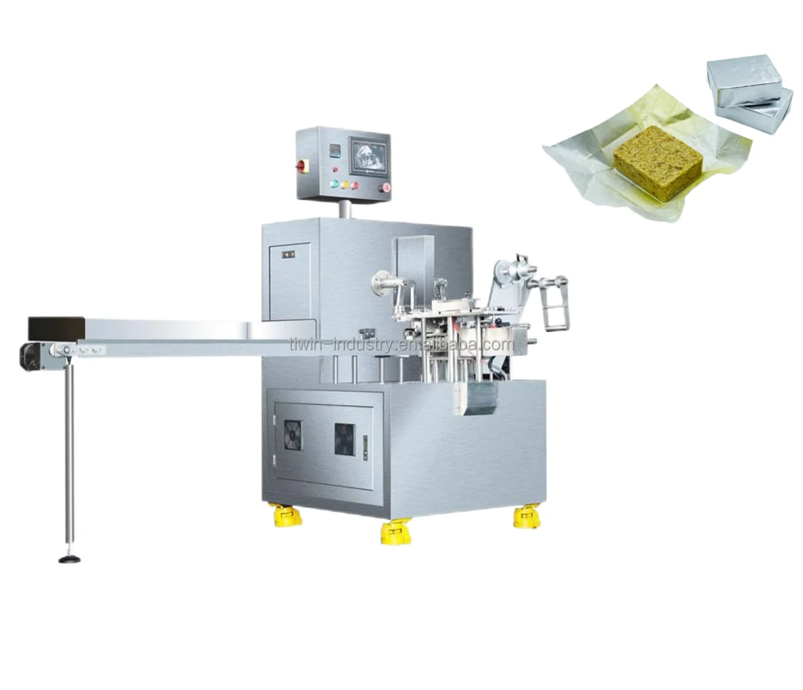 Factory Price Cube Wrapping Machine Pasty Cube 10gram Packaging Machine ...