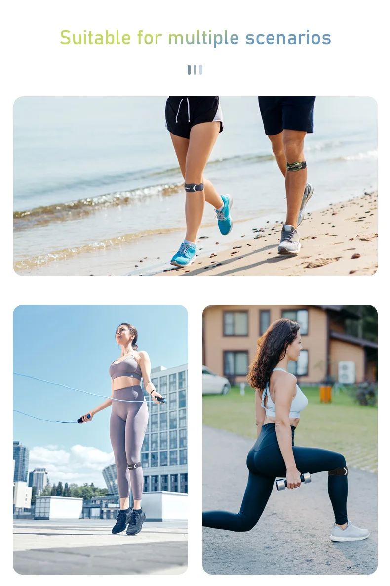 Silicone Knee Patella Tendon Strap Pad Protector Knee Pads Adjustable ...