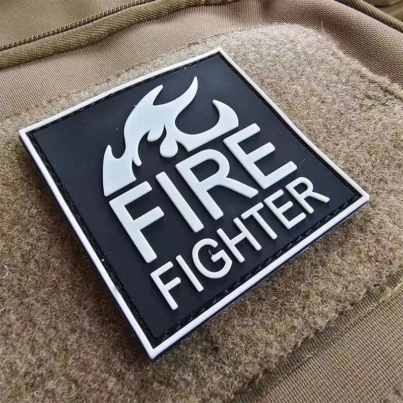 Custom 3D Soft PVC Logo Heat Press Embossed Rubber Patches