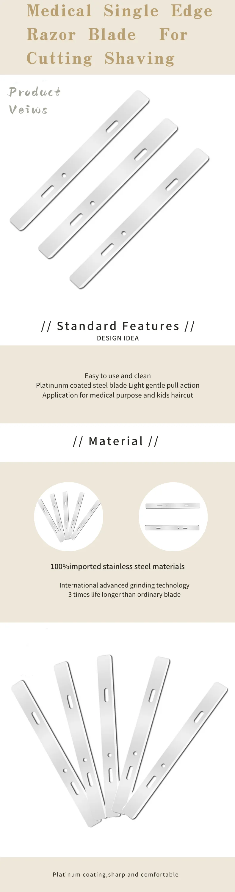 Medical Single Edge Razor Blade For Cutting Shaving - Buy Medical ...