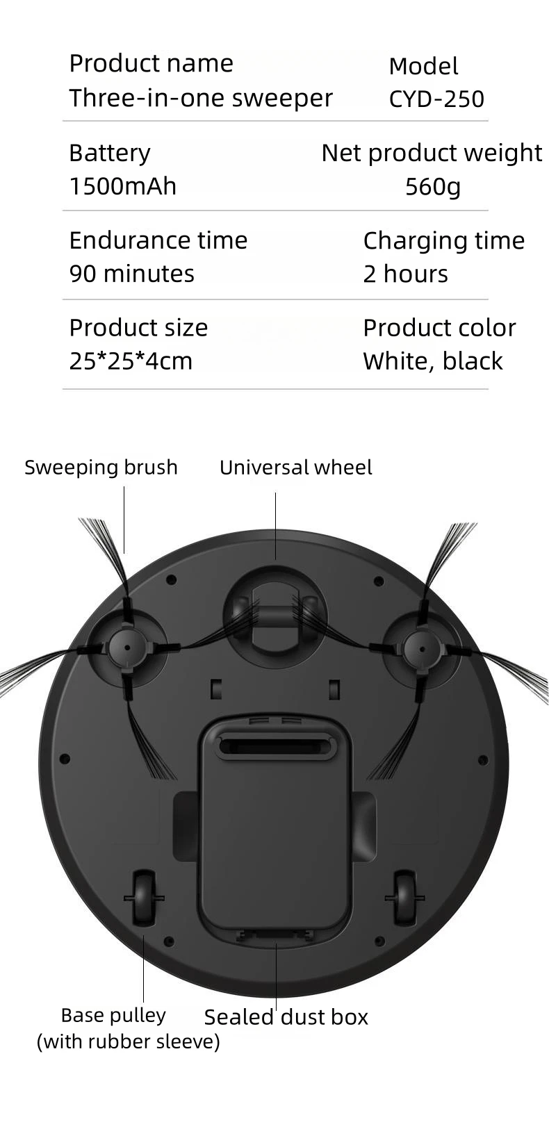 Sweeping Robot Intelligent Household Fully Automatic Three-in-one ...