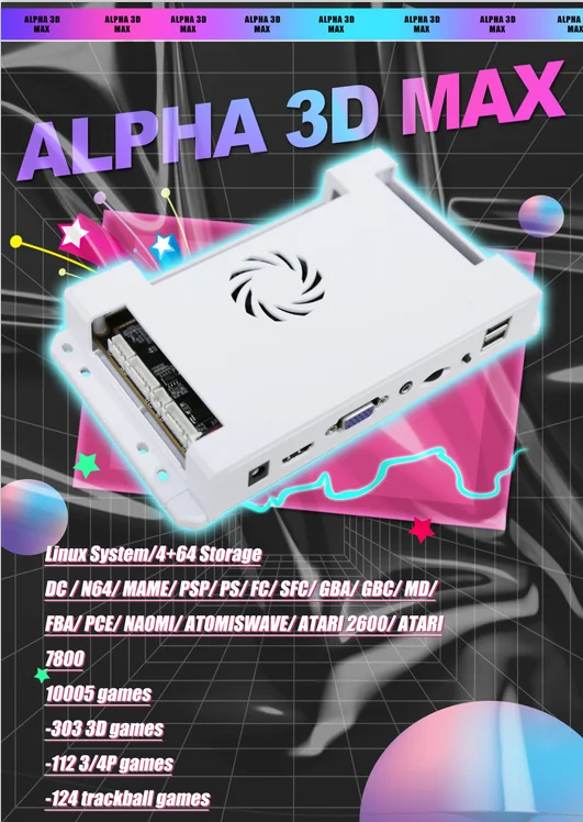 Alpha 3d Max街机游戏板与10000游戏，3d游戏，轨迹球游戏 - Buy 阿尔法3d Max游戏板街机游戏板与3d游戏家庭版游戏板 Product on Alibaba.com