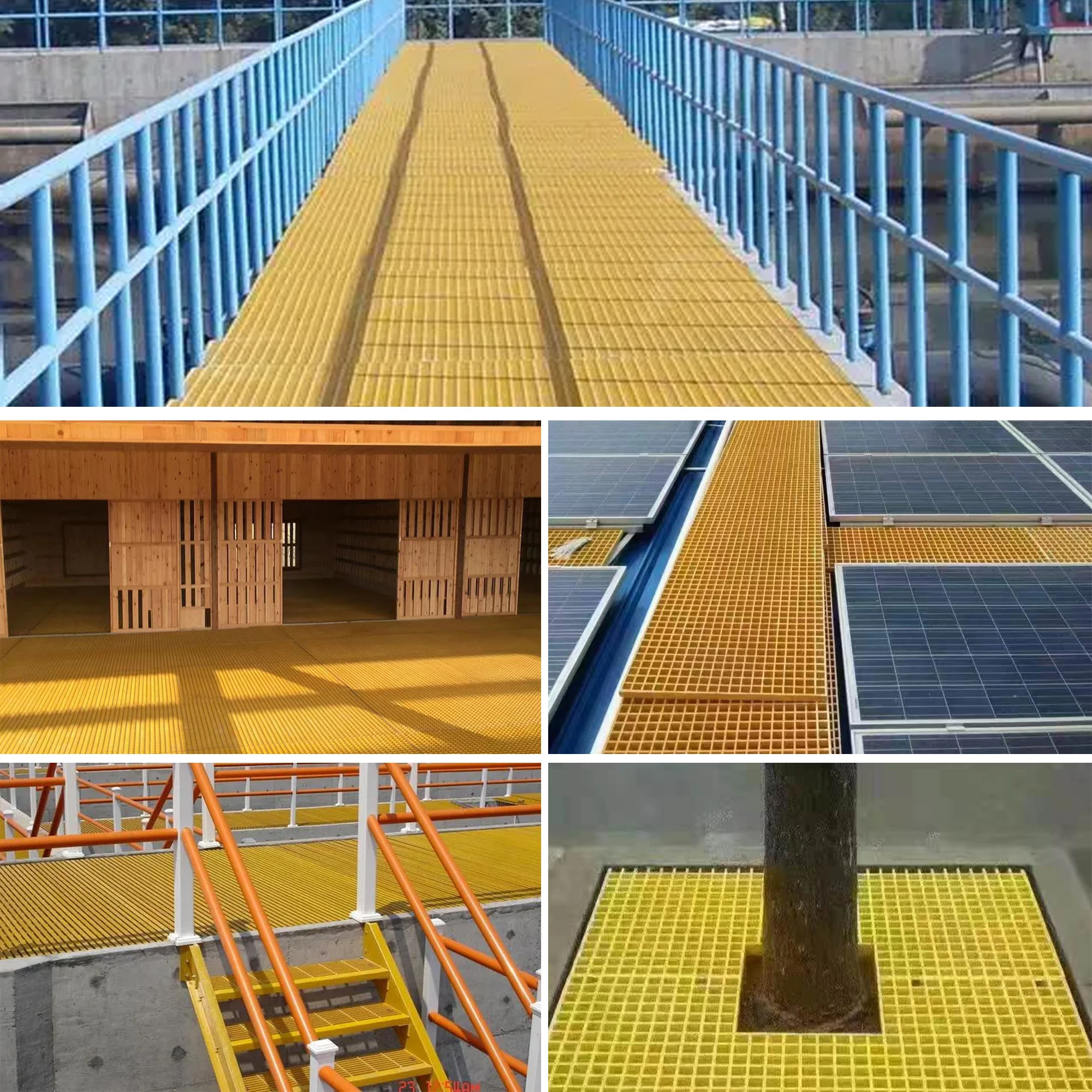 Fiberglass Reinforced Plastic Frp Grating Floor Grp Solar Photovoltaic ...