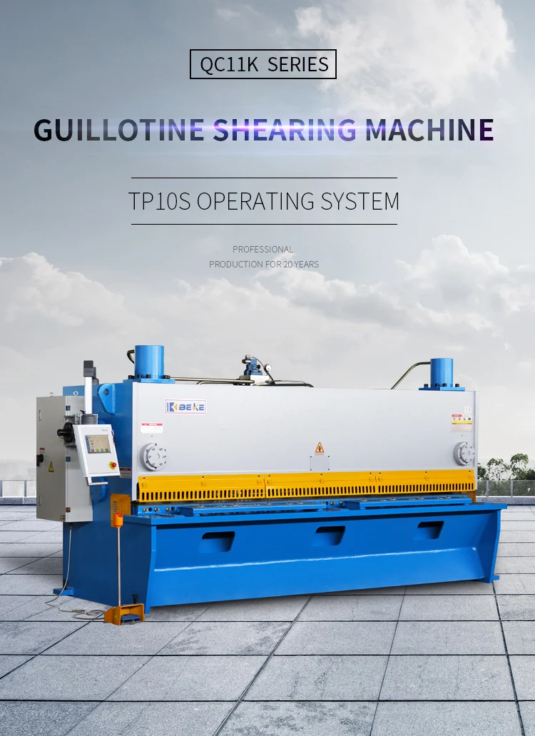 10x4000mm Hydraulic Shearing Machine Guillotine Steel Cutter Cnc ...