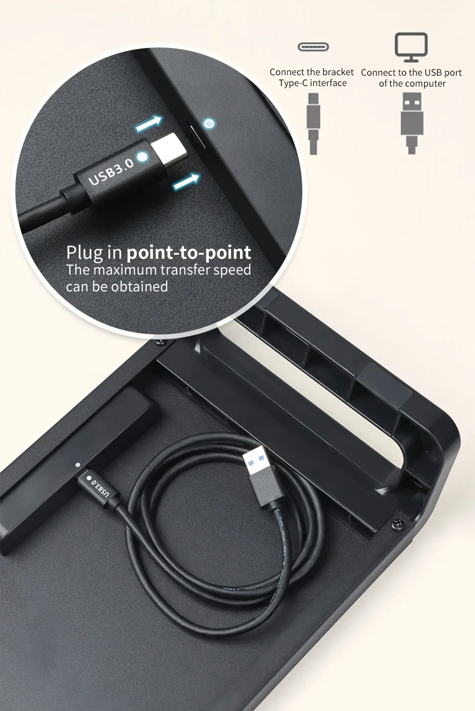 Aluminium Monitor Stand Riser With Usb 3.0 Keyboard Storage Desktop Pc ...