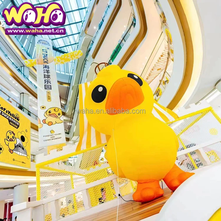 Inflatable Giant Yellow Duck Design For Shopping Mall Decoration - Buy ...