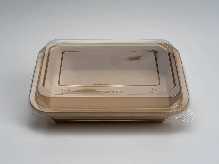 Disposable Paper Trays with Plastic Lids - Versatile Packaging