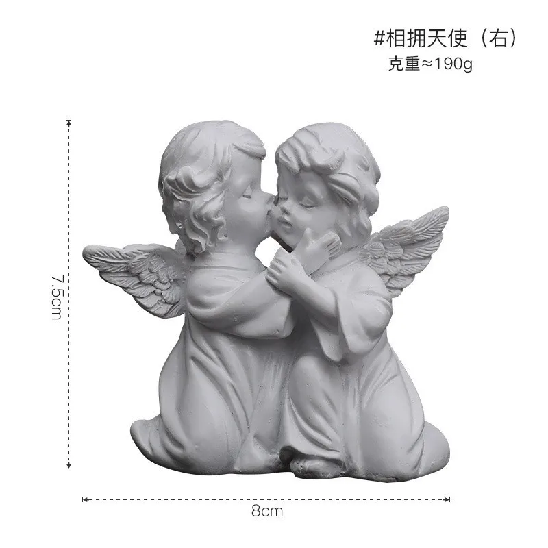 Resin Statue Reflection Thinking Angels Religious Decoration Home ...