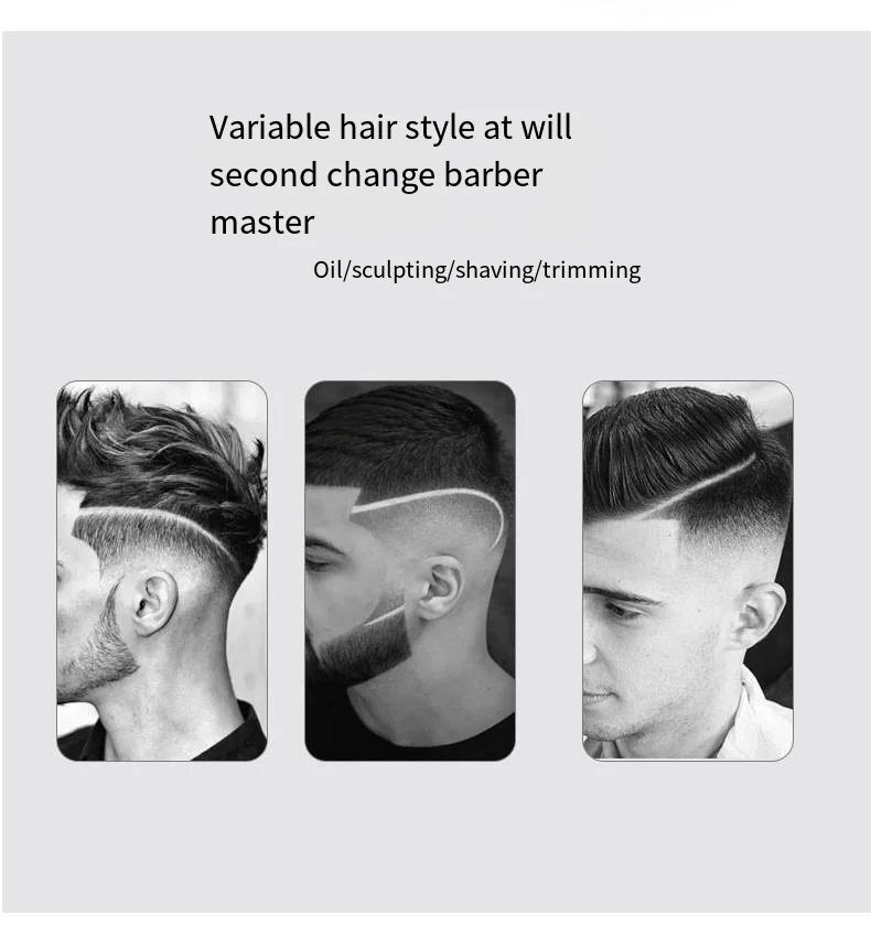 Professional T9 Rechargeable Cordless Electric Blade Beard Trimmer Hair ...