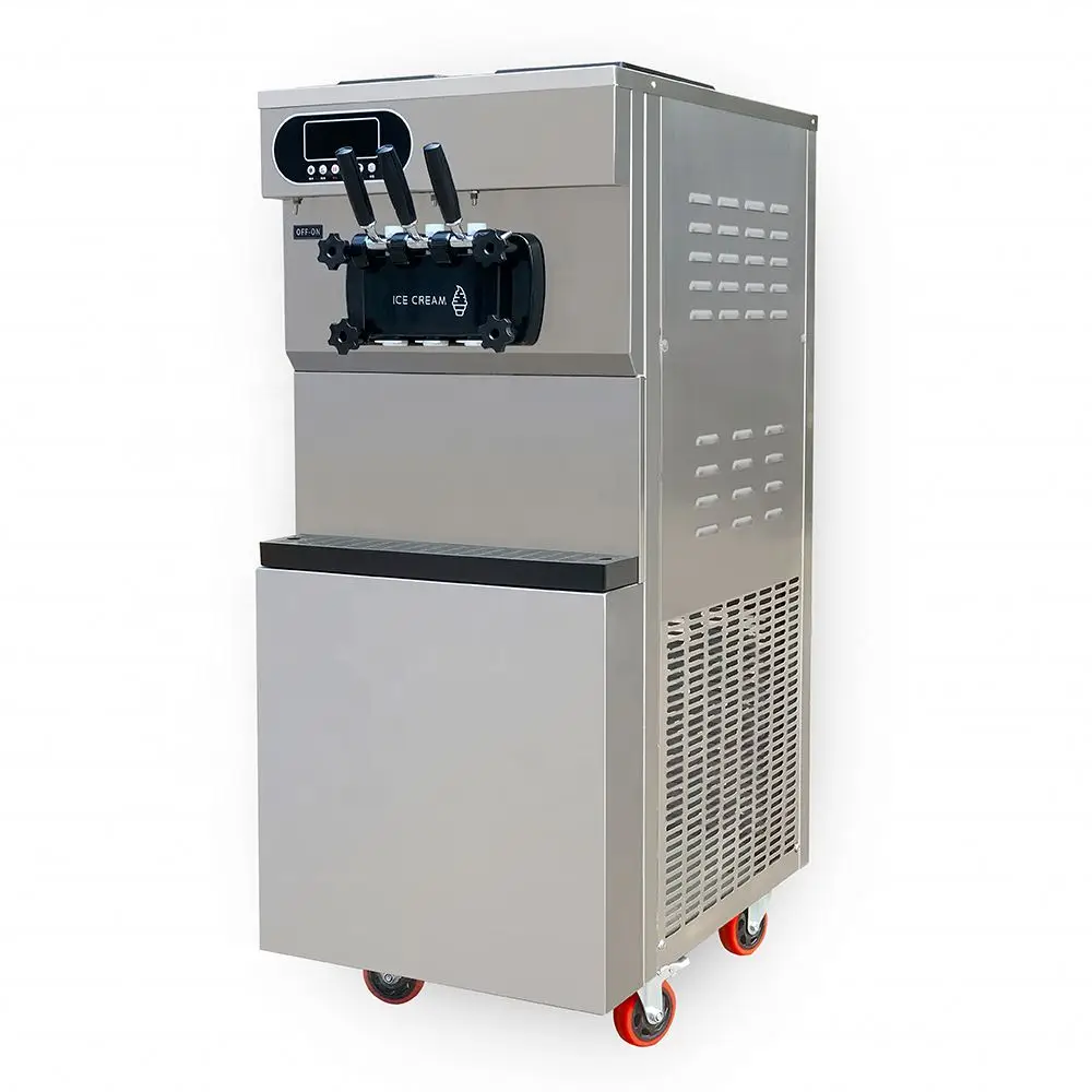 Commercial Italian Ice Cream Machine Three Flavor Soft Ice Cream ...