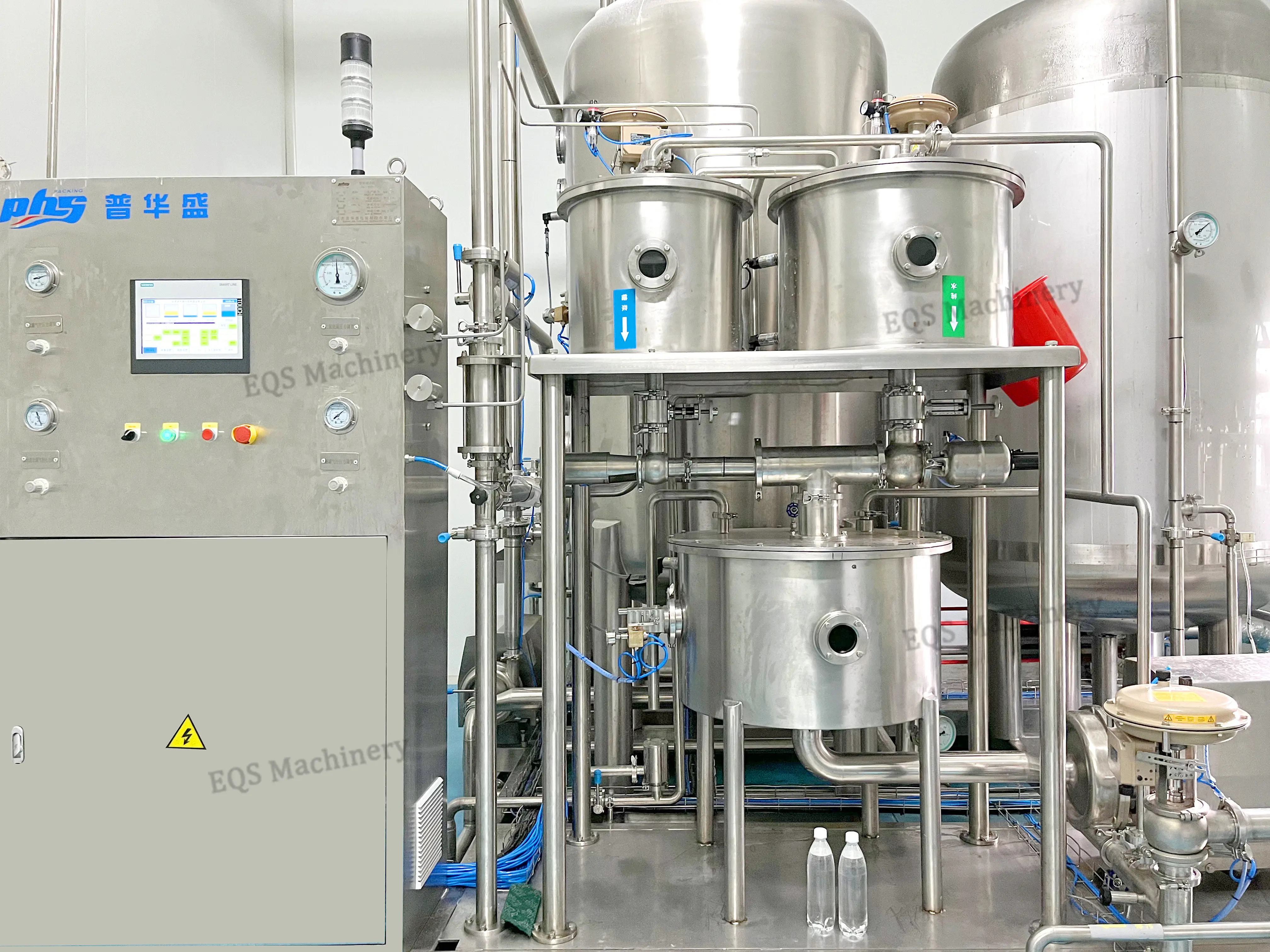 2500BPH Automatic Soft Drink Processing Plant Carbonated Drink Bottling ...