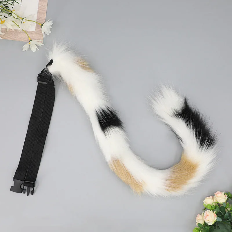 Cute Fluffy Cat Tail and Headband Sets for Cosplay Fun