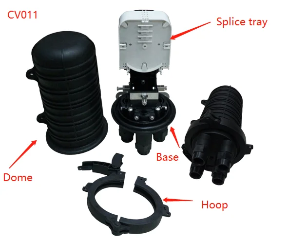 Fiber Splice Closure Mini 3m Dome Closure Fosc Joint 1 Ova+3 Round 12 ...